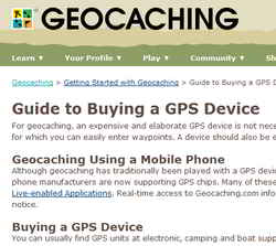 Geocaching Site Buyer’s Guide Link