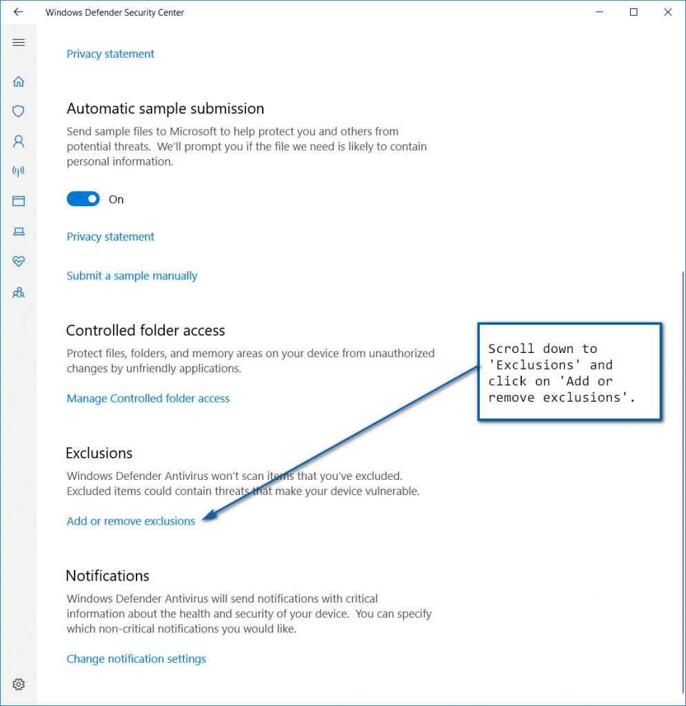 Add PhotoMove Exception to Windows Defender – Rediscovering Photography